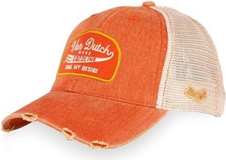 Von Dutch Casquette Homme & Femme Mac, Casquette Trucker Ajustable par Snapback, Orange Taille TU