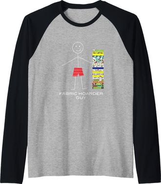 Whyitsme Design Herren Lustiges Herren-N&auml;hen, Jungen lieben Stoff. Raglan