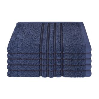 Schiesser G&auml;stetuchset Milano - 5-teilig - 30 x 50 cm - Dunkelblau