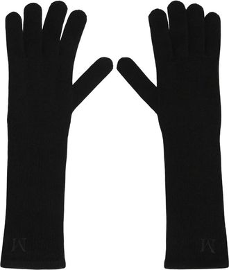 Max Mara Femme, Accessoires, Noir, Taille: ONE Size Long Cashmere Gloves
