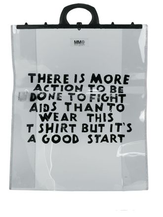 Maison Margiela Shopper mit Logo - Wei&szlig;