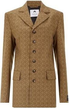 Marine Serre Veste de tailleur imprim&eacute; monogramme