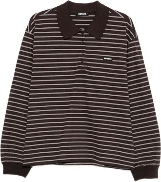 Rotate Rotate Birger Christensen, Femme, Tops, Brun, Taille: 36 FR Polo Pique Manches Longues