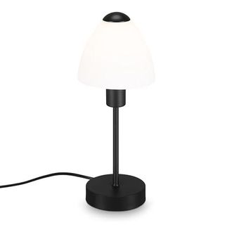 Briloner Leuchten - Tischleuchte, Tischlampe inkl. Kabelschalter, 1x E14, max. 25 Watt, Schwarz/Weiß, 100x320mm (DxH)