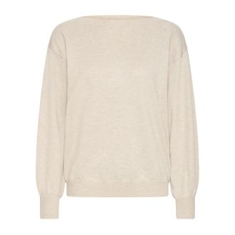 Ichi Ichi - Tricot &agrave; col rond - Femme - Pulls - Beige - Taille: 36 FR