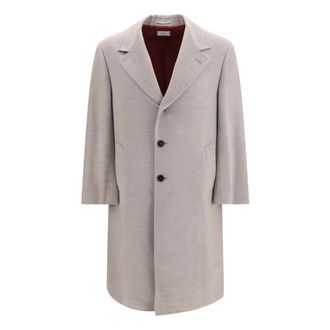 Brunello Cucinelli Mantel aus Schurwolle - - Coats - Herren - Grau - S