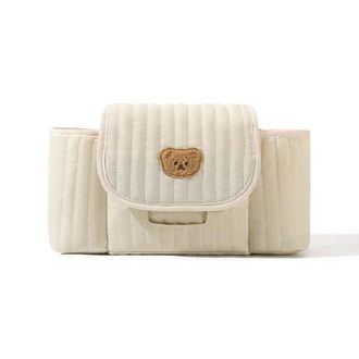 Generic Kexpery Sac &agrave; Main Zipp&eacute; Brod&eacute; Multifonctionnel Grande Capacit&eacute; Sac Main Quilt&eacute; Organisateur pour Poussette et Voyage