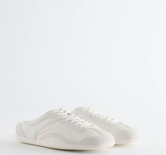 & Other Stories Baskets style mules en cuir v&eacute;ritable avec finitions en daim v&eacute;ritable - Blanc