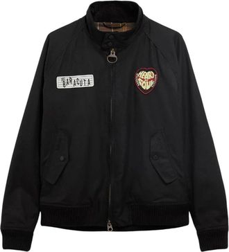 Baracuta Homme, Vestes, Noir, Taille: 2XL Badged Porton Wax Jacket