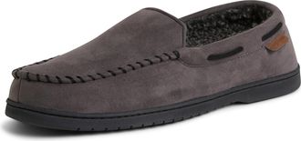 Dearfoams Herren Atmungsaktive Memory Foam Indoor/Outdoor Keaton Mokassin Hausschuhe mit weiter Passform, 11-12 Wide