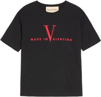Valentino Garavani Homme, Tops, Noir, Taille: 2XL T-Shirt Jersey