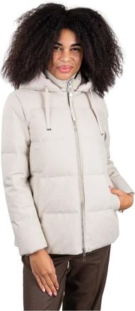 Duno Femme, Vestes, Beige, Taille: 44 FR Doudoune Technique Effet Laine