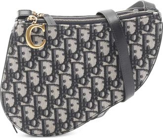 Dior 2000s Oblique Satchel-Tasche mit Monogrammmuster - Schwarz