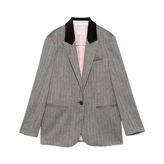 Forte_Forte Herringbone-Sakko - - Jackets - Damen - Grau - L
