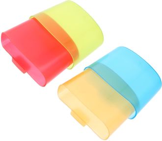 Cabilock 4 St&uuml;ck Teebeutelhalter aus Kunststoff zum Einh&auml;ngen f&uuml;r Teetassen und Kekse Tropfsicherer Teeorganizer f&uuml;r B&uuml;ro Zuhause und Party