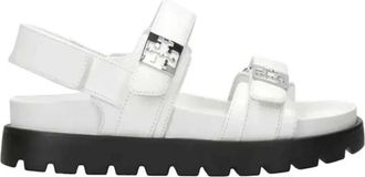 Tory Burch Sport-Sandalen mit Logo-Detail aus Leder - - Shoes - Damen - Wei&szlig; - 38 1/2 EU
