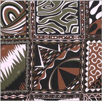 Emilio Pucci Mixed-Print Silk Scarf - Multicolor