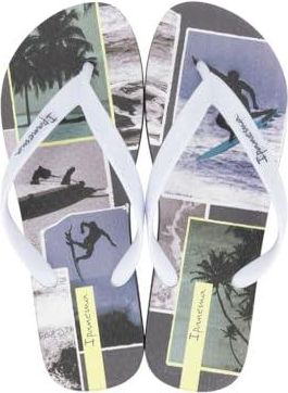 Ipanema Summer V Ad, Tongs pour homme, Gris foncé/blanc/jaune, 45/46 EU