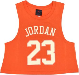Nike Jordan &Auml;rmellose Oberteile - - Sport - Damen - Orange - M