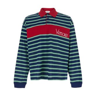 Versace Gestreiftes Poloshirt - - Tops - Herren - Mehrfarbig - M