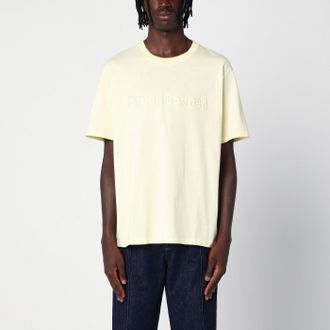 Wales Bonner Hellgelbes T-Shirt aus &ouml;kologischer Baumwolle