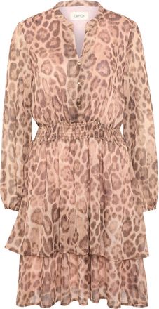 Cartoon Damen Chiffonkleid mit Stufen 36, Braun/Beige