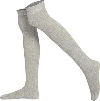 MySocks au-dessus du genou chaussettes unisexe Plaine cendre