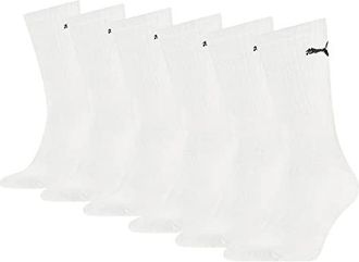 Puma Puma Chaussettes de sport coussin rond, Mixte Adulte, Blanc, 39-42, Lot de 6 paires