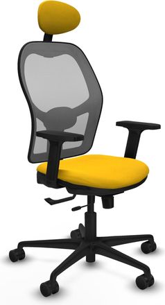 Piqueras y Crespo Jorquera Nackenst&uuml;tzstuhl mit 2D-Armen, h&ouml;henverstellbarer Lendenwirbelst&uuml;tze und festem Kopfteil, ausgestattet mit Syncro/Traslack und injiziertem Sc