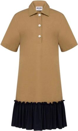 Moschino Femme, Robes, Beige, Taille: 34 FR Cotton Twill Dress