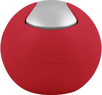 Spirella Kosmetikeimer 1 Liter Abfalleimer Schwingdeckeleimer Tischabfalleimer Bowl Rot matt, Rouge Mat