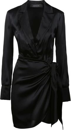 Federica Tosi Femme, Robes, Noir, Taille: 36 FR Long Sleeve Ruched Mini Dress