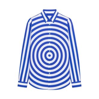 Jean Paul Gaultier Print Target Shirt - - Blouses & Shirts - Damen - Blau - XS