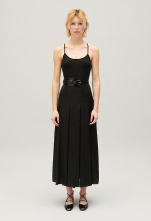 Claudie Pierlot Midi-Kleid, im R&uuml;cken gekreuzt Schwarz