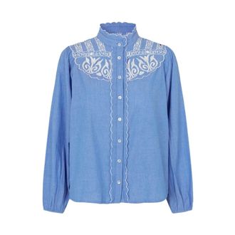 Lollys Laundry Blouses - Femme - Blouses et Chemises - Bleu - Taille: 36 FR