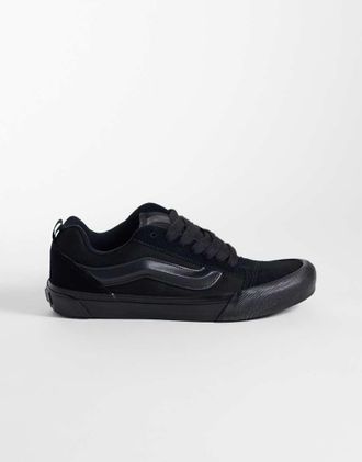 Vans Knu Skool - Baskets en cuir &agrave; semelle chunky - Noir triple
