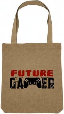 Fabulous Sac Shopping Tote Bag Aspect Lin - Future Gamerr Video Games Geek - Sac de Courses Toile Epaisse 360g Beige Naturel Cabas Port&eacute; Epaule Solide Imprim&eacute; 
