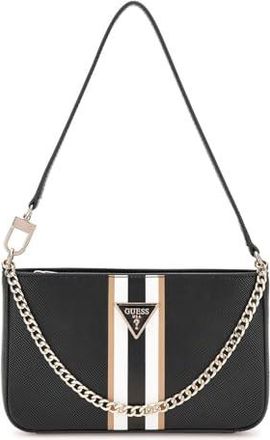 Guess Femme Noelle Mini Top Zip Shoulder Sac à Main, Noir, Taille Unique