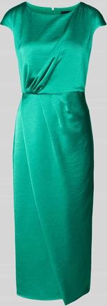 Marc Cain Midikleid aus Satin mit Drapierungen