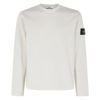 Stone Island Homme, Tops, Blanc, Taille: M Pull ras du cou