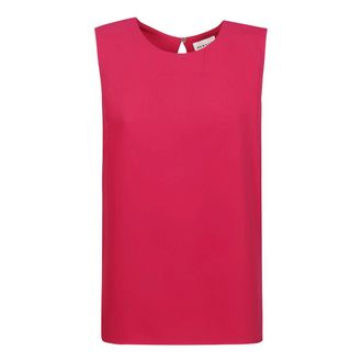 P.A.R.O.S.H. P.a.r.o.s.h., Femme, Tops, Rouge, Taille: 36 FR Chemisier Cady sans Manches