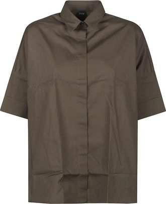 Fay Femme, Blouses et Chemises, Vert, Taille: 38 FR Chemise Coupe Confort
