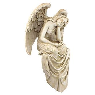 Design Toscano Ruhende Anmut Statue, eines sitzenden Engels, 15 x 21,5 x 38 cm