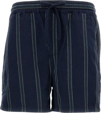 Les Deux Homme, Shorts, Bleu, Taille: S Striped Cotton Shorts