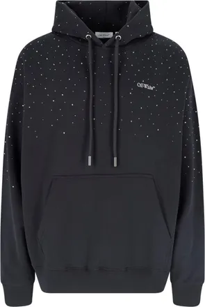 Off-white Logo Sweatshirt With Crystals