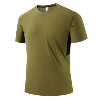 Generic T-shirt &agrave; col rond pour homme - L&eacute;ger et d&eacute;contract&eacute; - Couleur unie - Respirant - S&eacute;chage rapide - Classique - Manches courtes - Pour l&eacute;t&eacute; et la plage