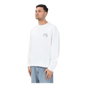 Calvin Klein Jeans Homme, Sweatshirts et sweats &agrave; capuche, Blanc, Taille: XL SweaT-shirt ras du cou graphique