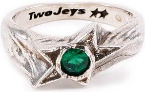Two Jeys Bague en laiton et argent