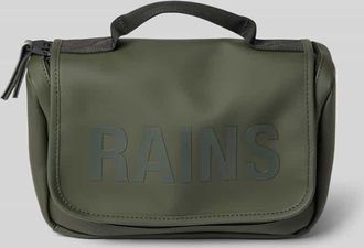 Rains Kulturtasche mit Label-Print Modell Texel Wash
