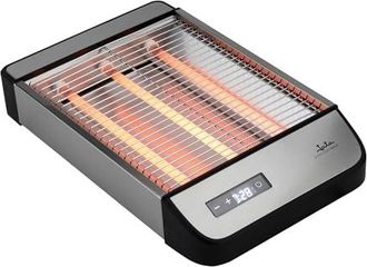 Jata JETT1590 Horizontal-Toaster, flacher Toaster, 3 Quarz-Widerst&auml;nde, Touch, 1000 W, 6 Br&auml;unungsstufen, alle Arten von Brot, Geb&auml;ck, Edelstahl-Finish